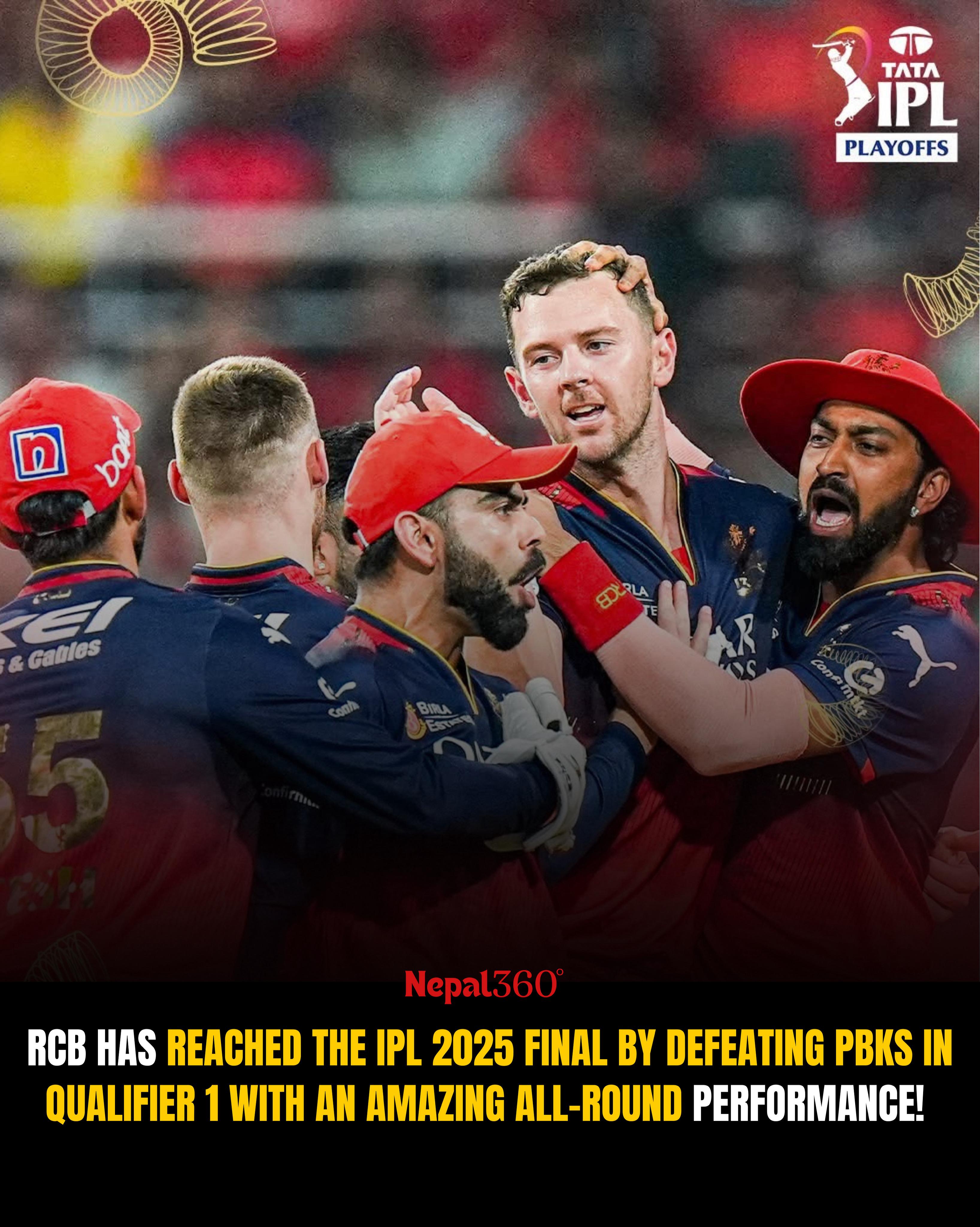 RCB Storms into IPL 2025 Final with PBKS Win